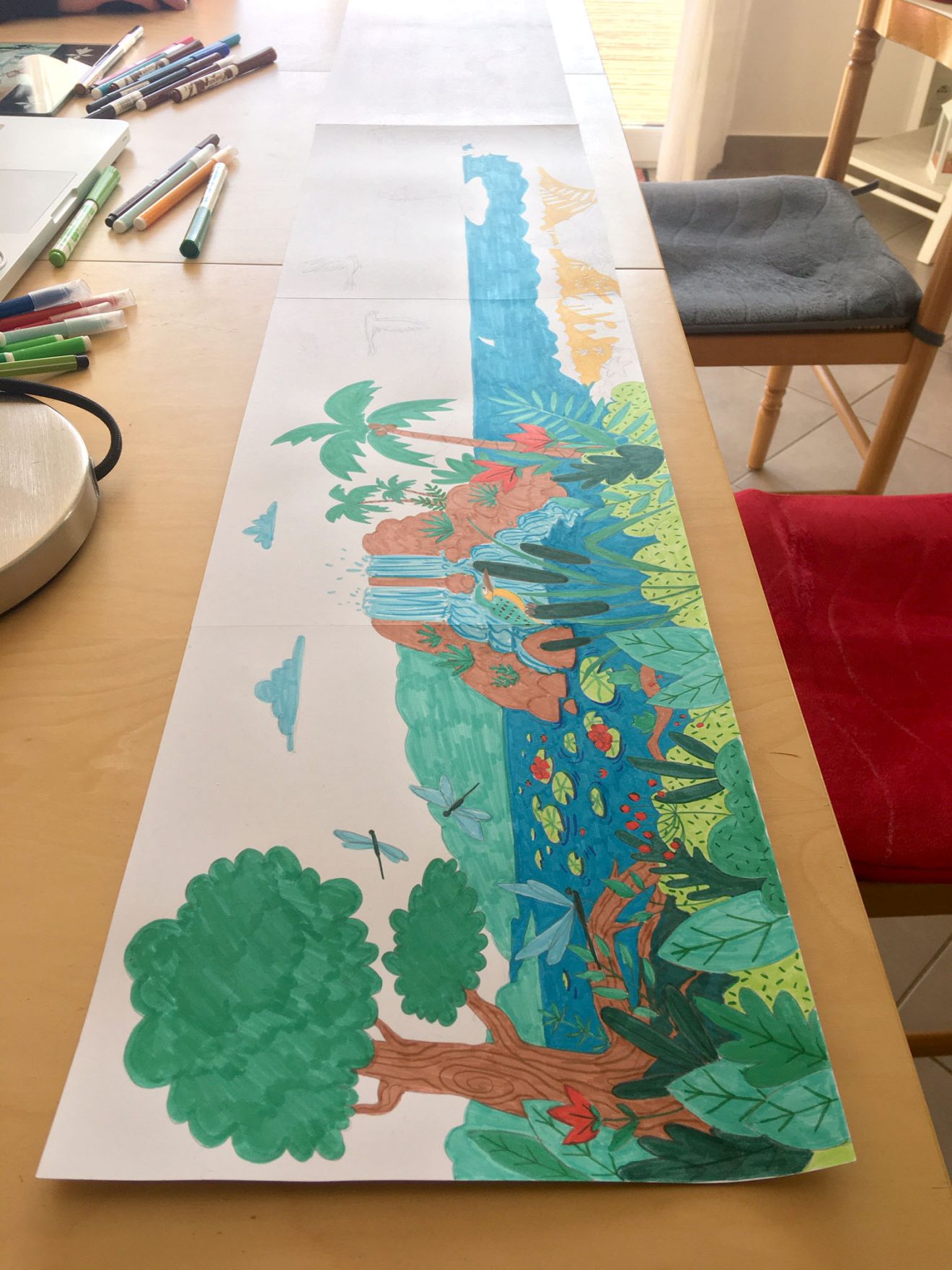 La création d'une fresque de 10 mètres ! - Noémie Bérenger - illustrations